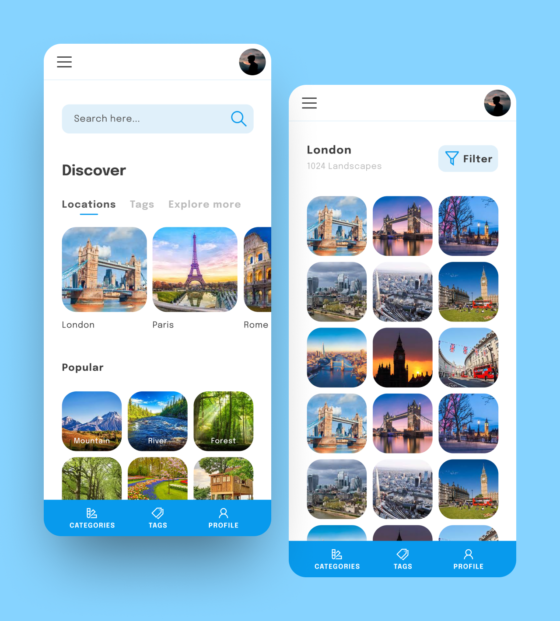 Find Landscape Mobile App UI | Ashok Luhar | MA UXUI